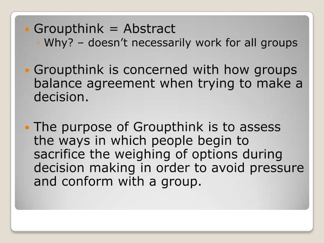 Symptoms of groupthink | PPTX