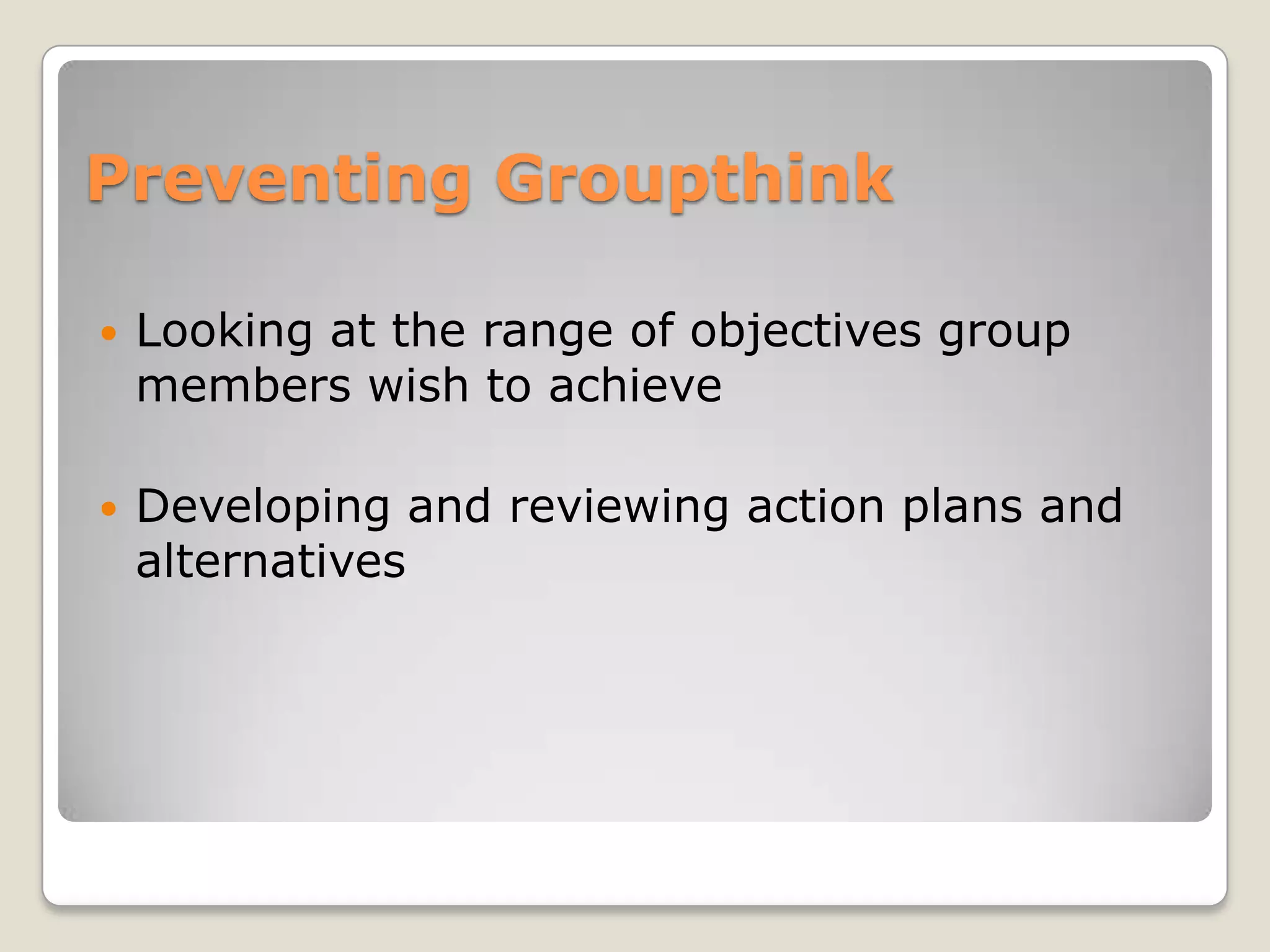 Symptoms of groupthink | PPT
