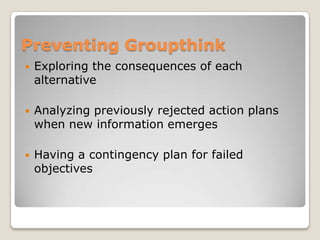 Symptoms of groupthink | PPT
