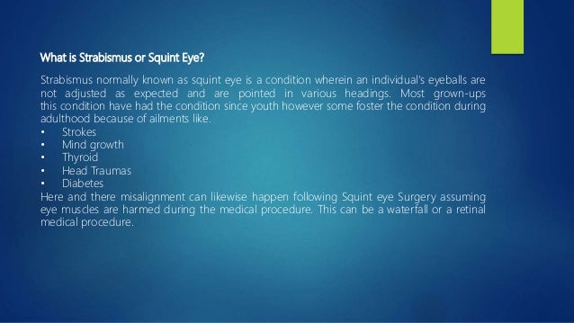 Symptoms of squints eye | PPTX