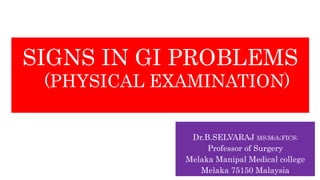 Symptoms & Signs in GIT problems | PPTX