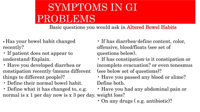 Symptoms & Signs in GIT problems | PPTX | Digestive Disorders ...