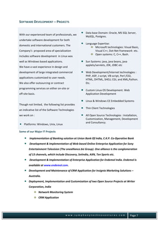 Sym Tech Profile Summary | PDF