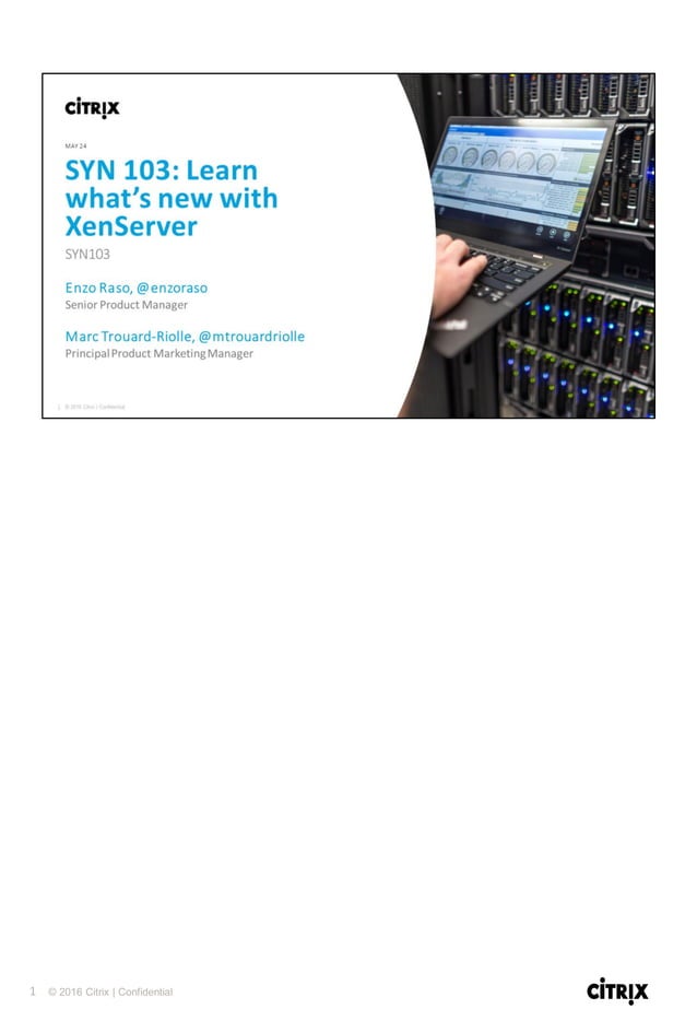 SYN 103: Learn What’s New with XenServer | PDF
