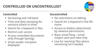 The power of document management in Synergy - Anne Thompson | PPT
