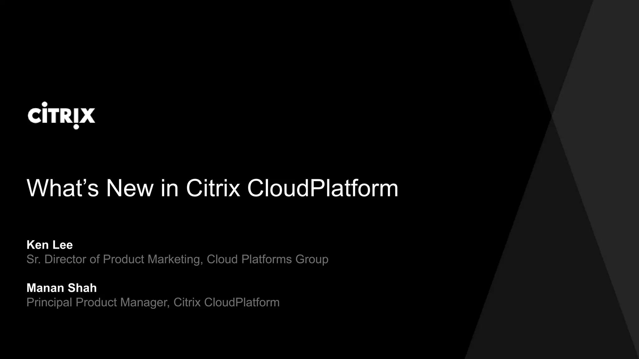 Citrix Synergy 2014 - Syn228 What's new in Citrix CloudPlatform | PPT
