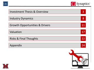 Synaptics Runner-Up Deck - Cleveland Research Company Stock Pitch 2017 ...