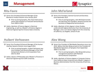 Synaptics CRC Final Presentation | PPT