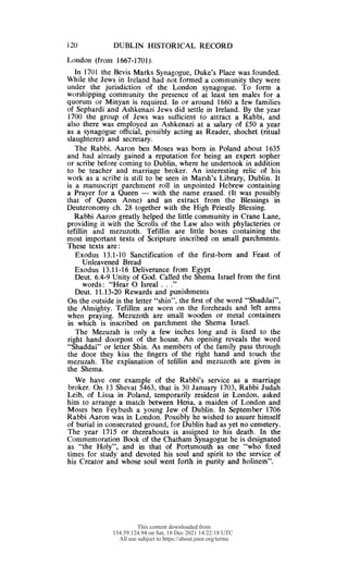 Synagogues dublin historical records | PDF