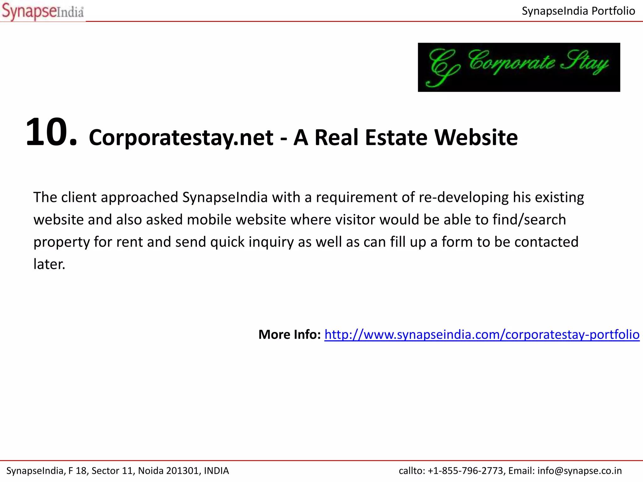 Review SynapseIndia Portfolio | PPT