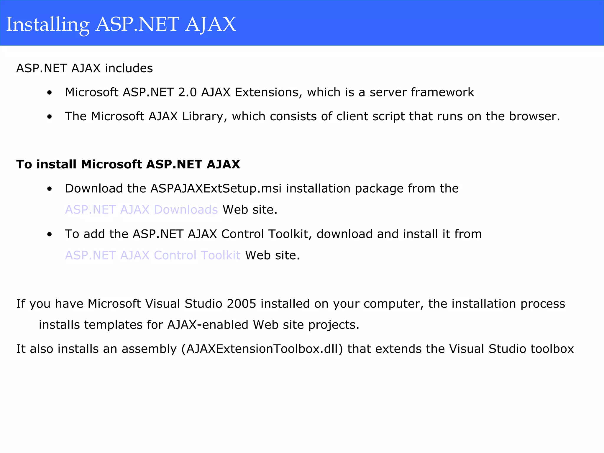 SynapseIndia asp.net2.0 ajax Development | PPT