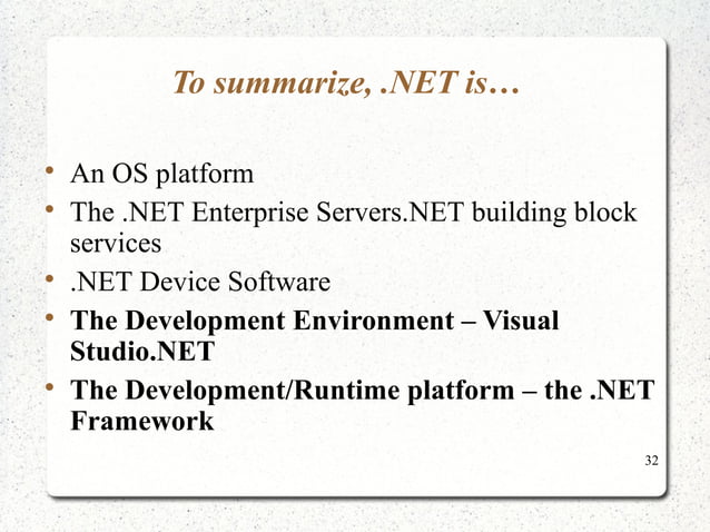 Synapse india fundamentals of dotnet development | PPT