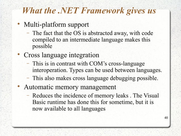 Synapse india fundamentals of dotnet development | PPT