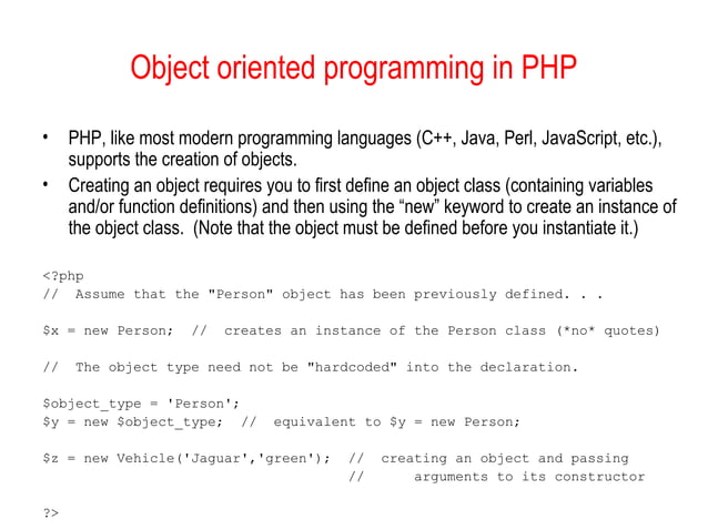 Synapseindia Object Oriented Programming In Php Ppt