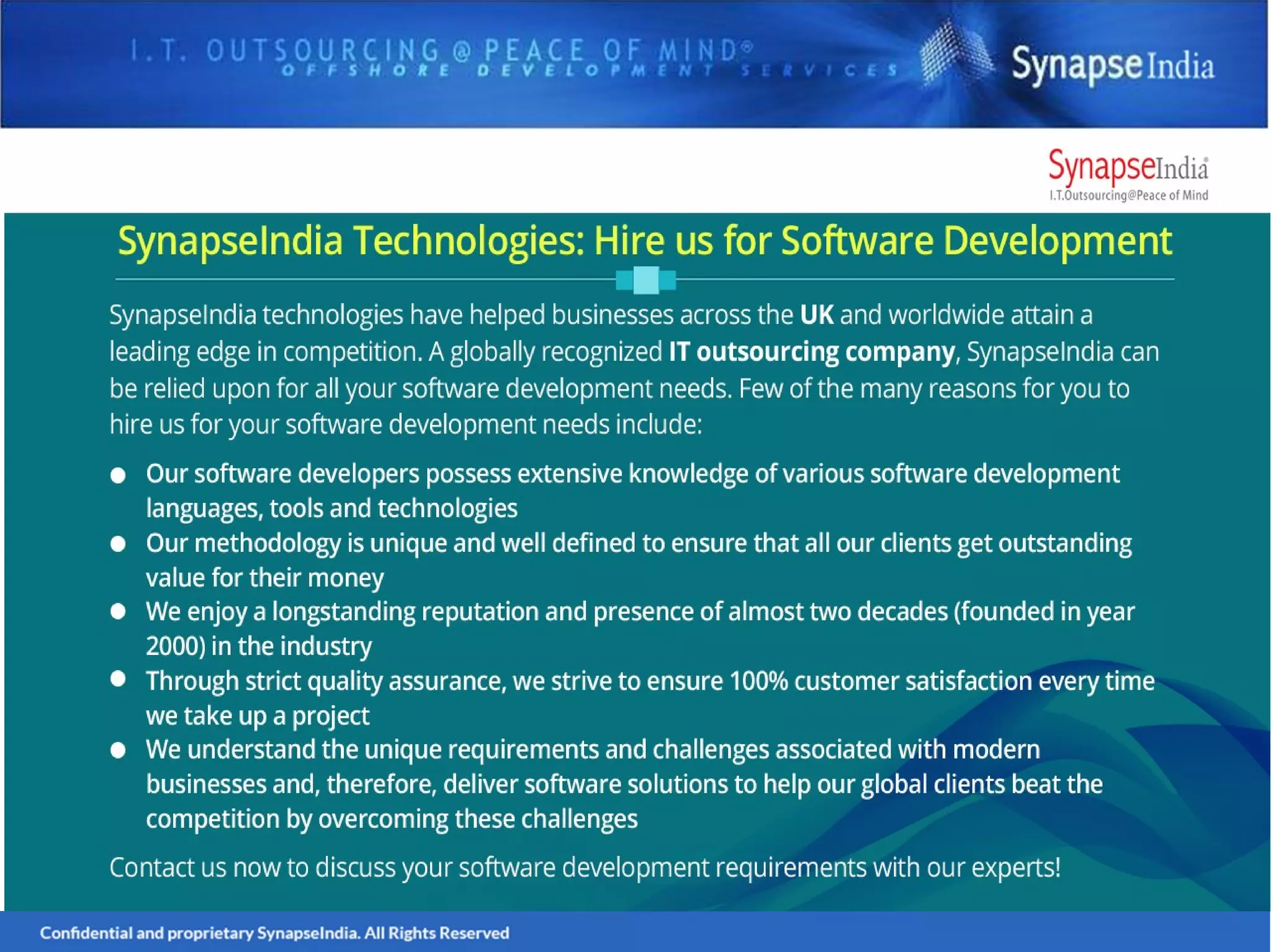 SynapseIndia technologies custom software development | PPT | Social Networking | Internet