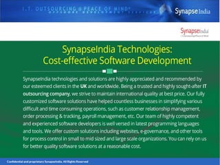 SynapseIndia technologies custom software development | PPT | Social Networking | Internet