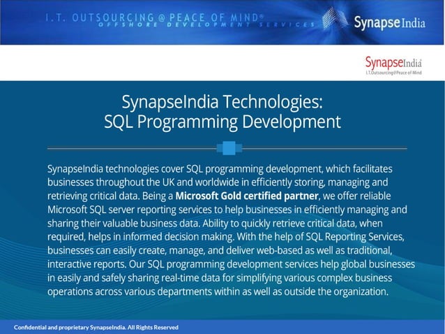 SynapseIndia technologies custom software development | PPT