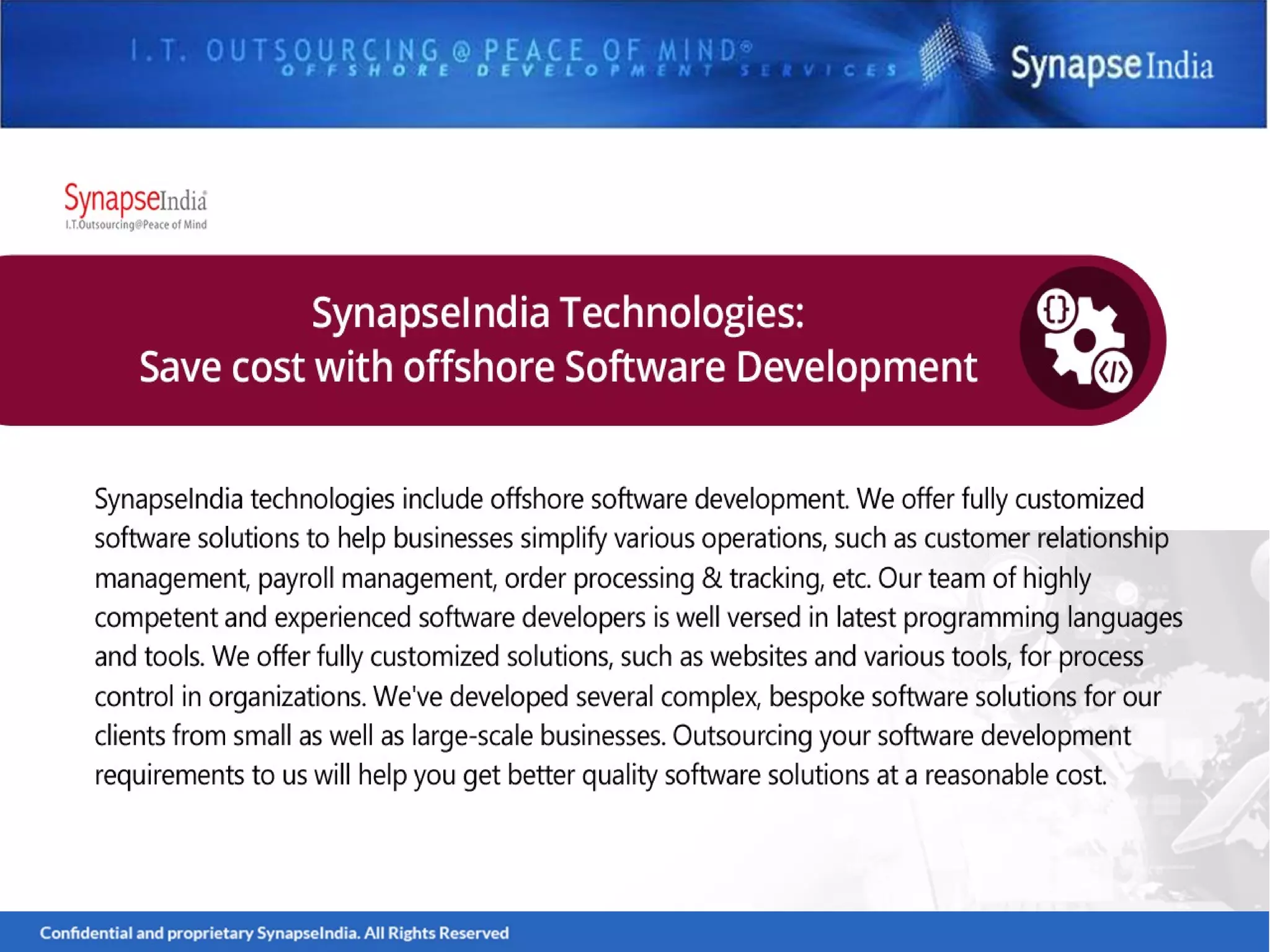 SynapseIndia technologies- why choose us? | PPT