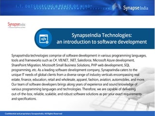 SynapseIndia technologies- why choose us? | PPT
