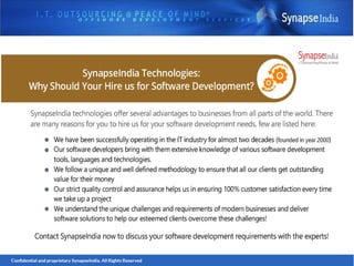 SynapseIndia technologies- why choose us? | PPT