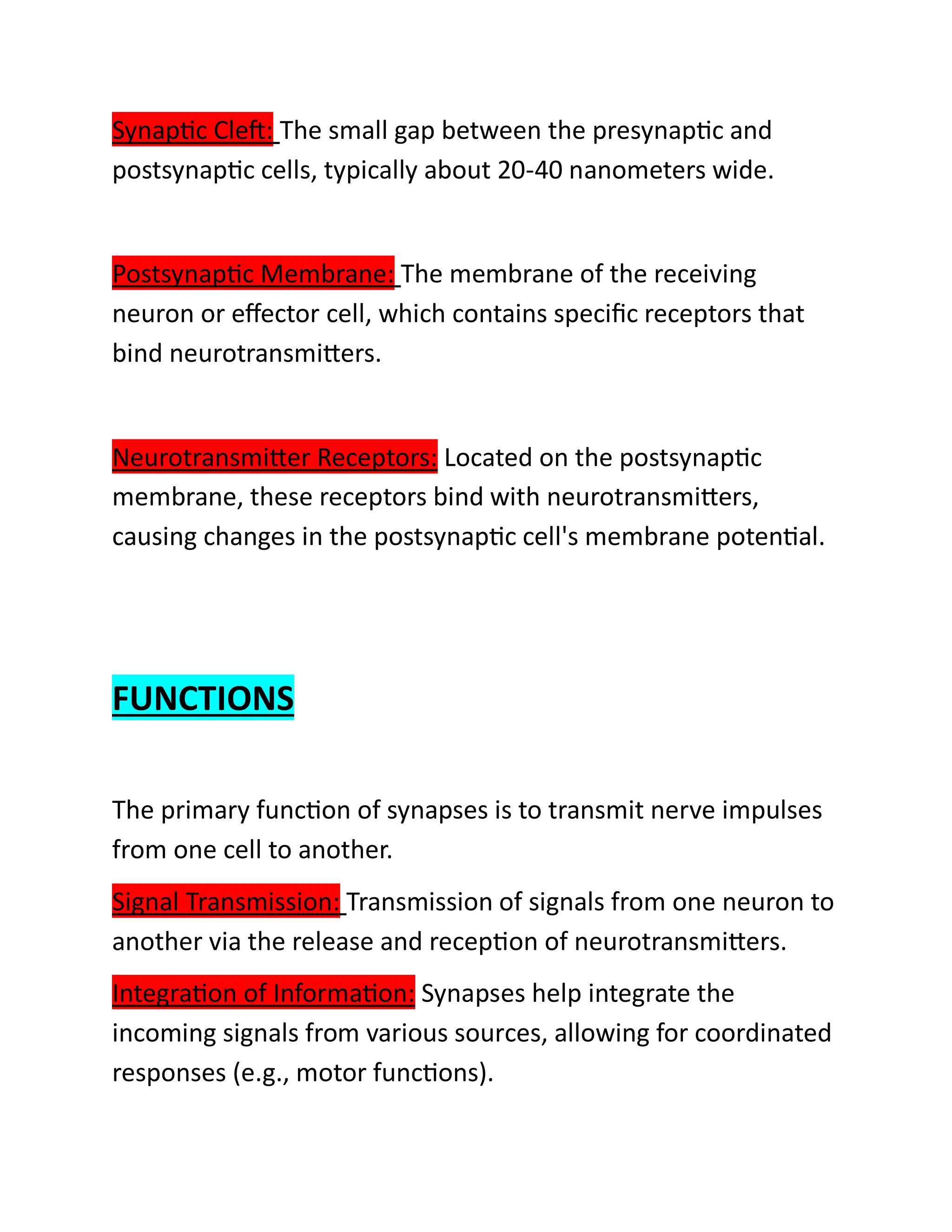 INTRODUCTION OF SYNAPSE ANATOMICAL TYPES OF SYNAPSE | PDF