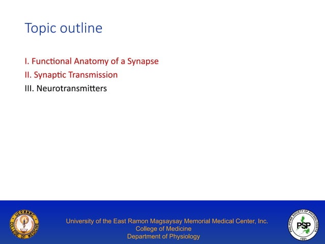 Overview of Synaptic Physiology: Types, Steps and Neurotransmitters | PPT