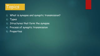 Synaptic transmission | PPTX