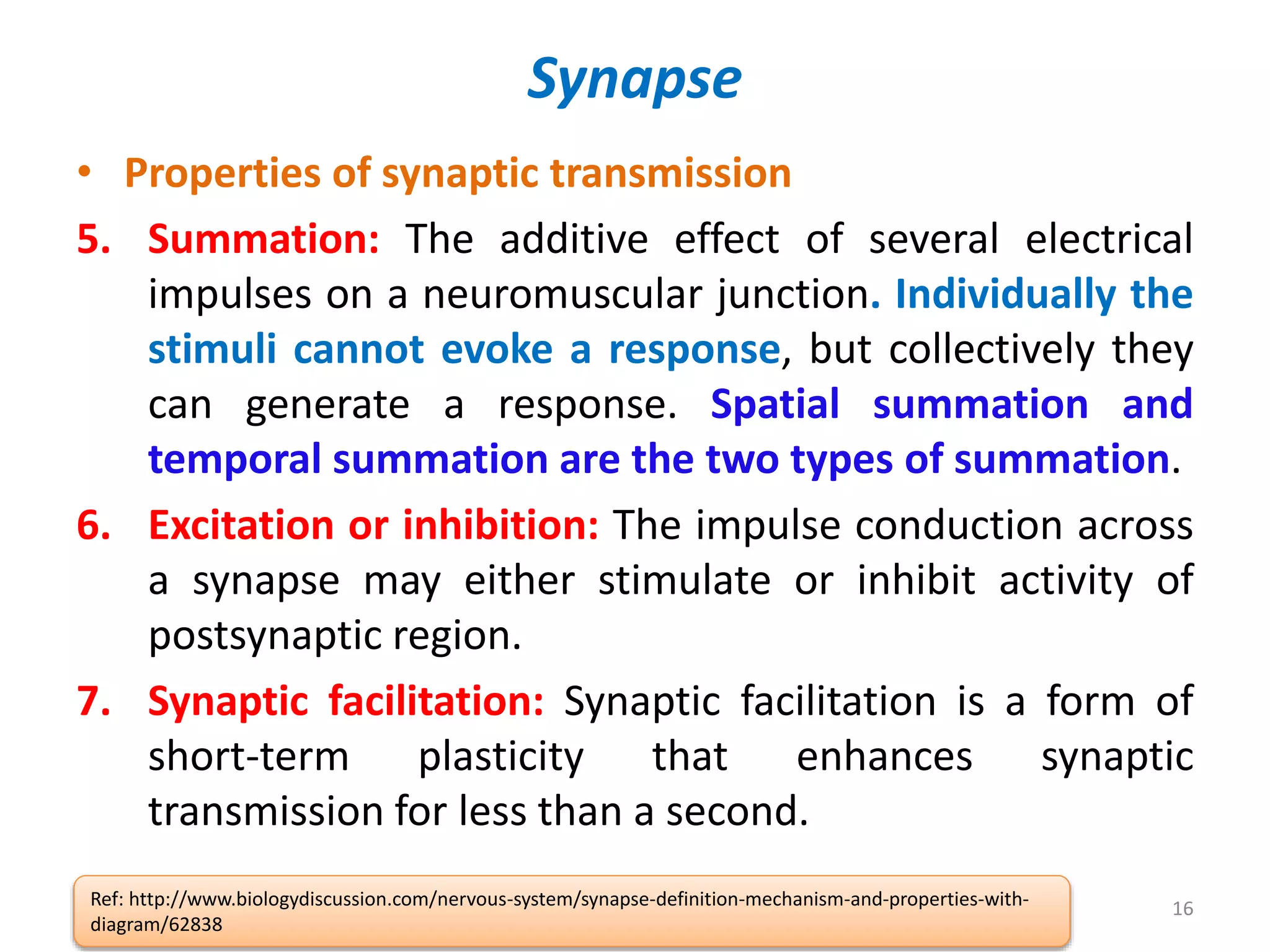 Synaptic transmission in CNS | PPTX