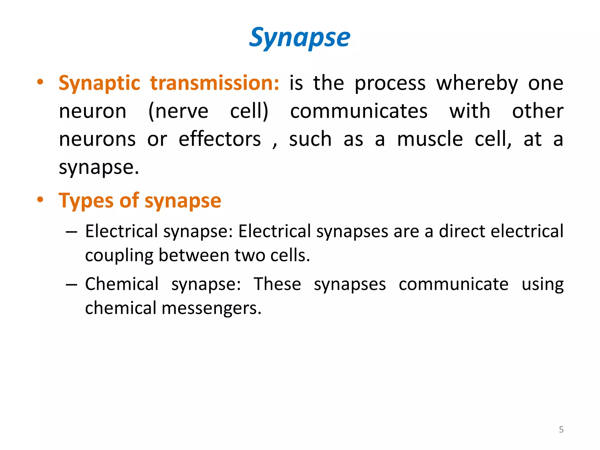 Synaptic transmission in CNS | PPTX