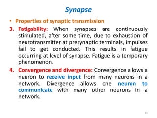 Synaptic transmission in CNS | PPTX