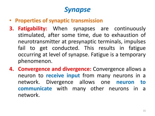 Synaptic transmission in CNS | PPTX