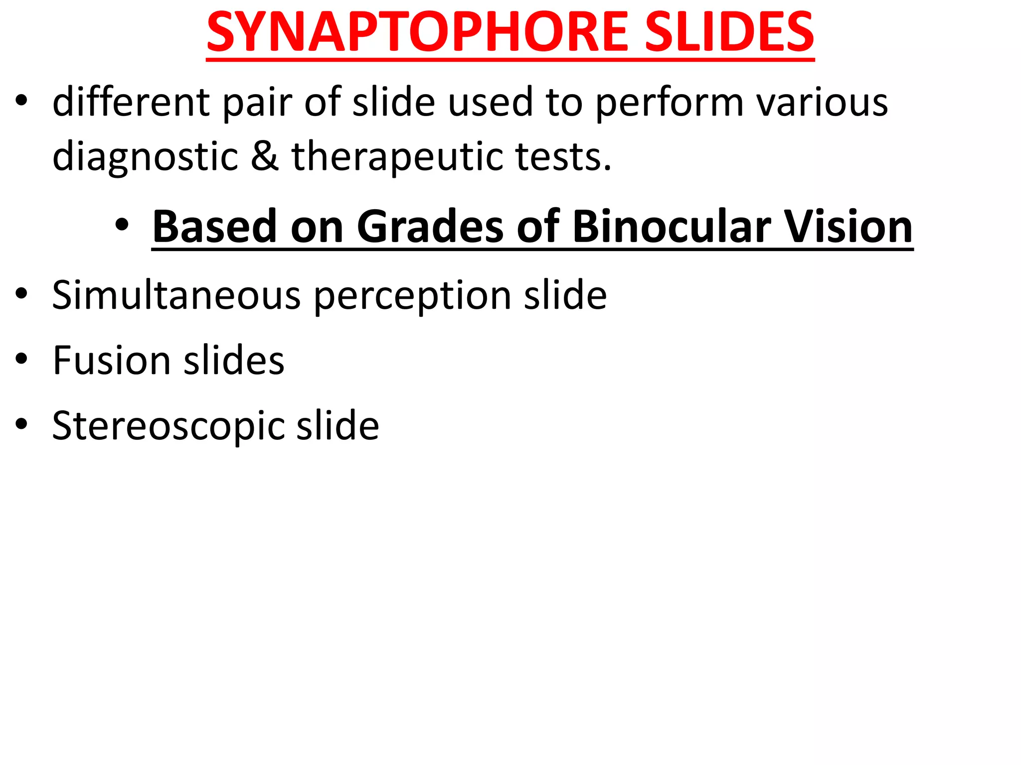 Synaptophore in ophthalmology | PPTX
