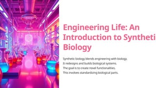 engineering life- an introduction to synthetic biology | PPTX