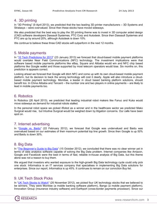 Predictive TMT Analysis from CM Research | PDF | Free Download