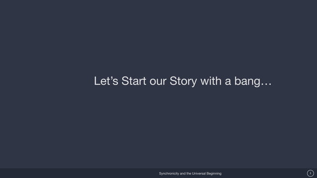 Synchronicity and the universal beginning | PPT