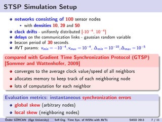 Self-Organizing Time Synchronization in Wireless Sensor Networks with Adaptive Value Trackers | PPT