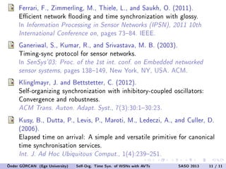 Self-Organizing Time Synchronization in Wireless Sensor Networks with ...