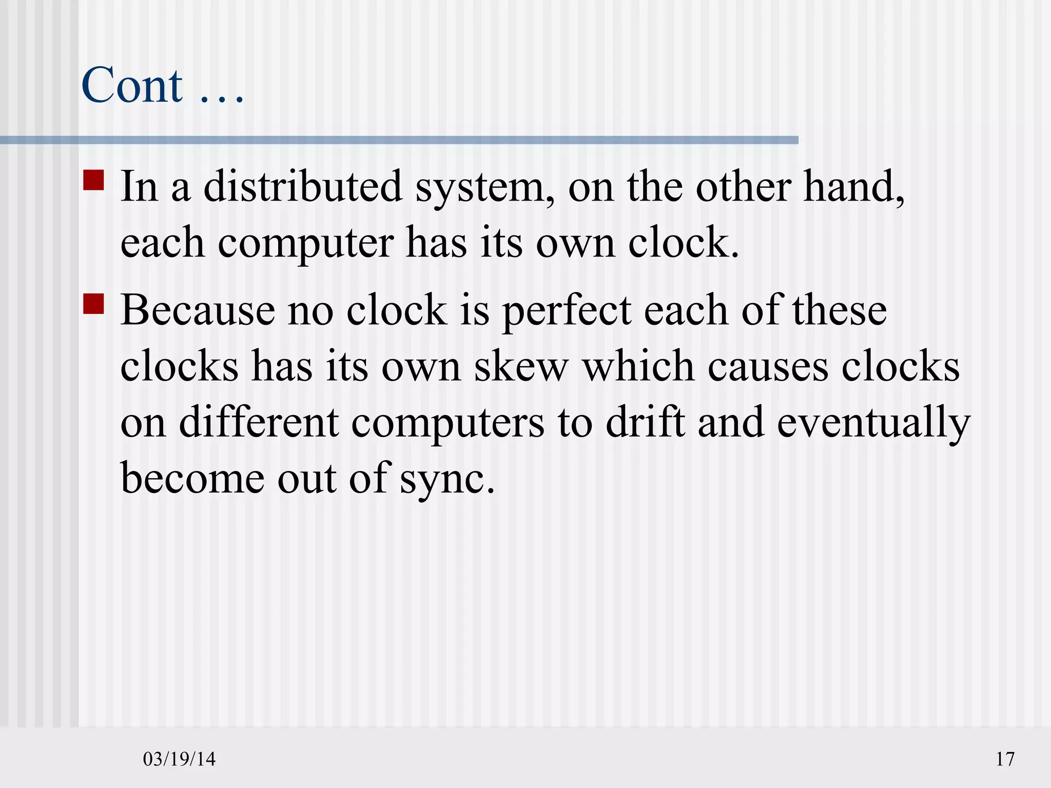 Synchronization In Distributed Systems Ppt