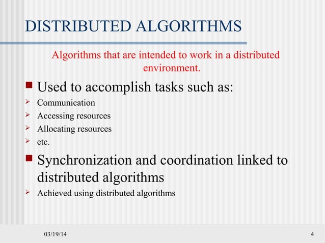 Synchronization in distributed systems | PPT