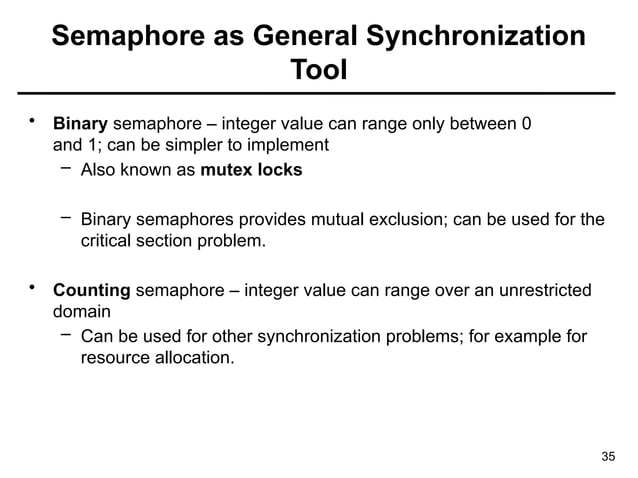 Synchronization In Operating System Structure Ppt