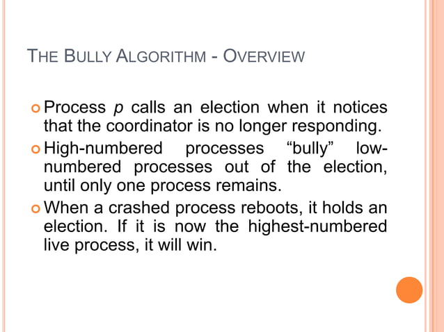 Synchronization - Election Algorithms | PPTX