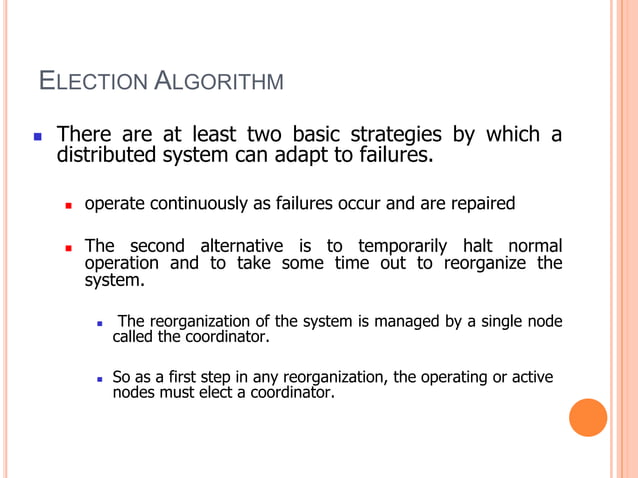 Synchronization - Election Algorithms | PPTX