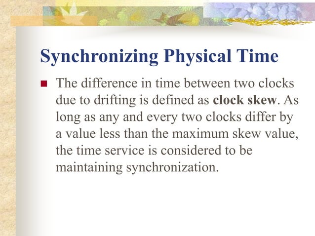 Synchronization in distributed computing | PPTX
