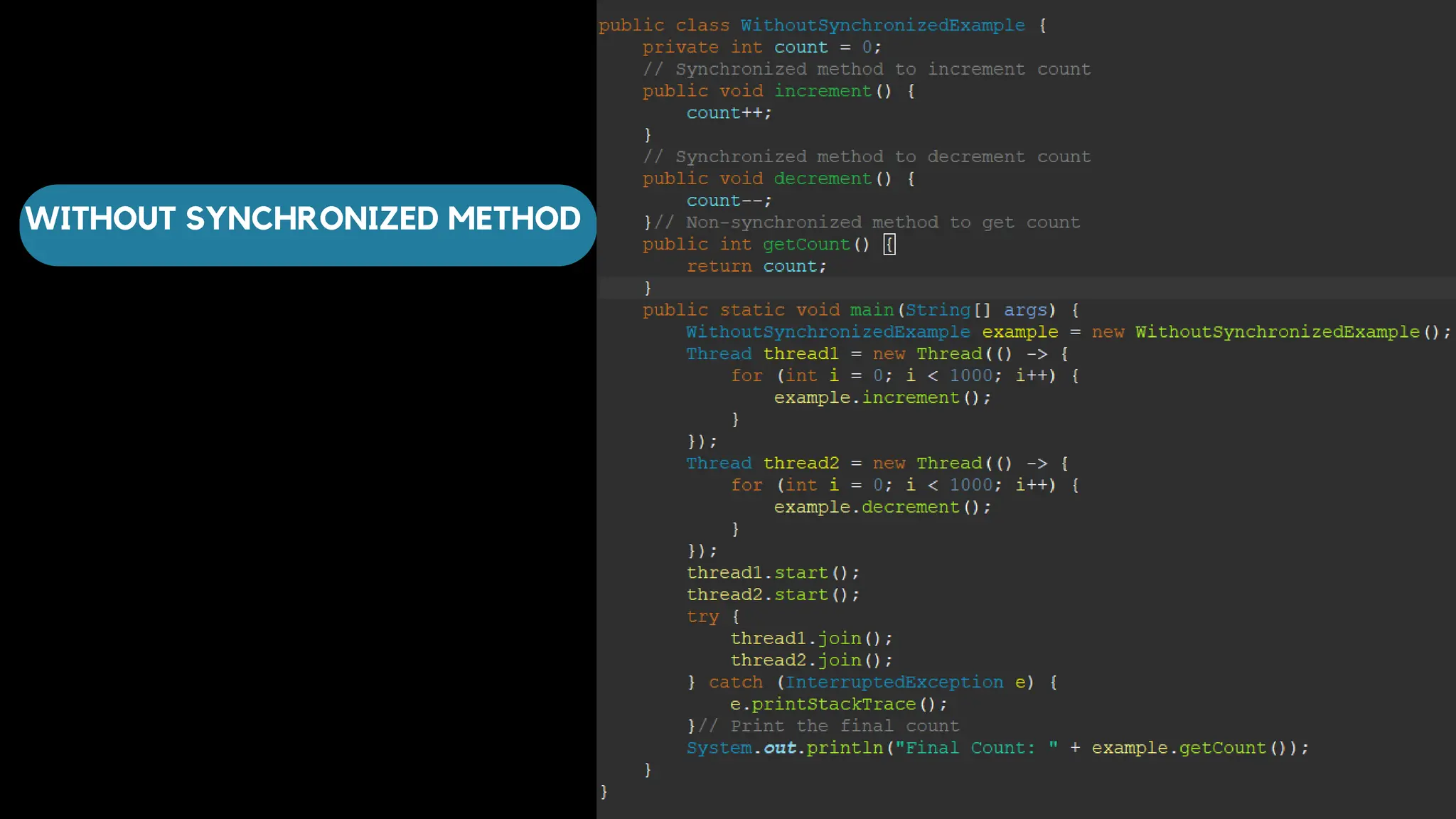 Java Presentation On Synchronization In Multithreading Ppt