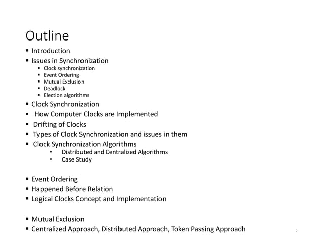 Synchronization Pradeep K Sinha | PPT
