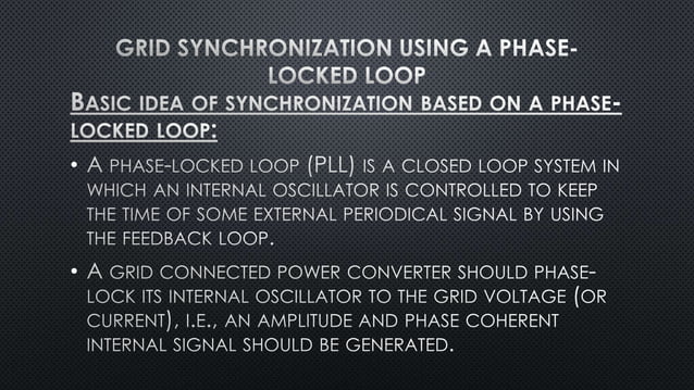 Synchronization of single phase power converters to grid | PPTX ...