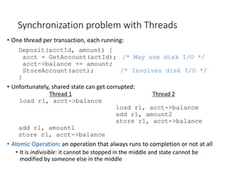 Synchronization problem with threads | PPT