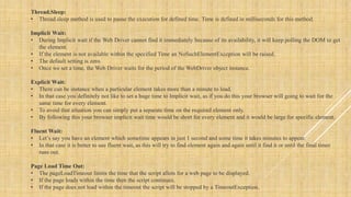 Synchronization in Selenium WebDriver | PPT
