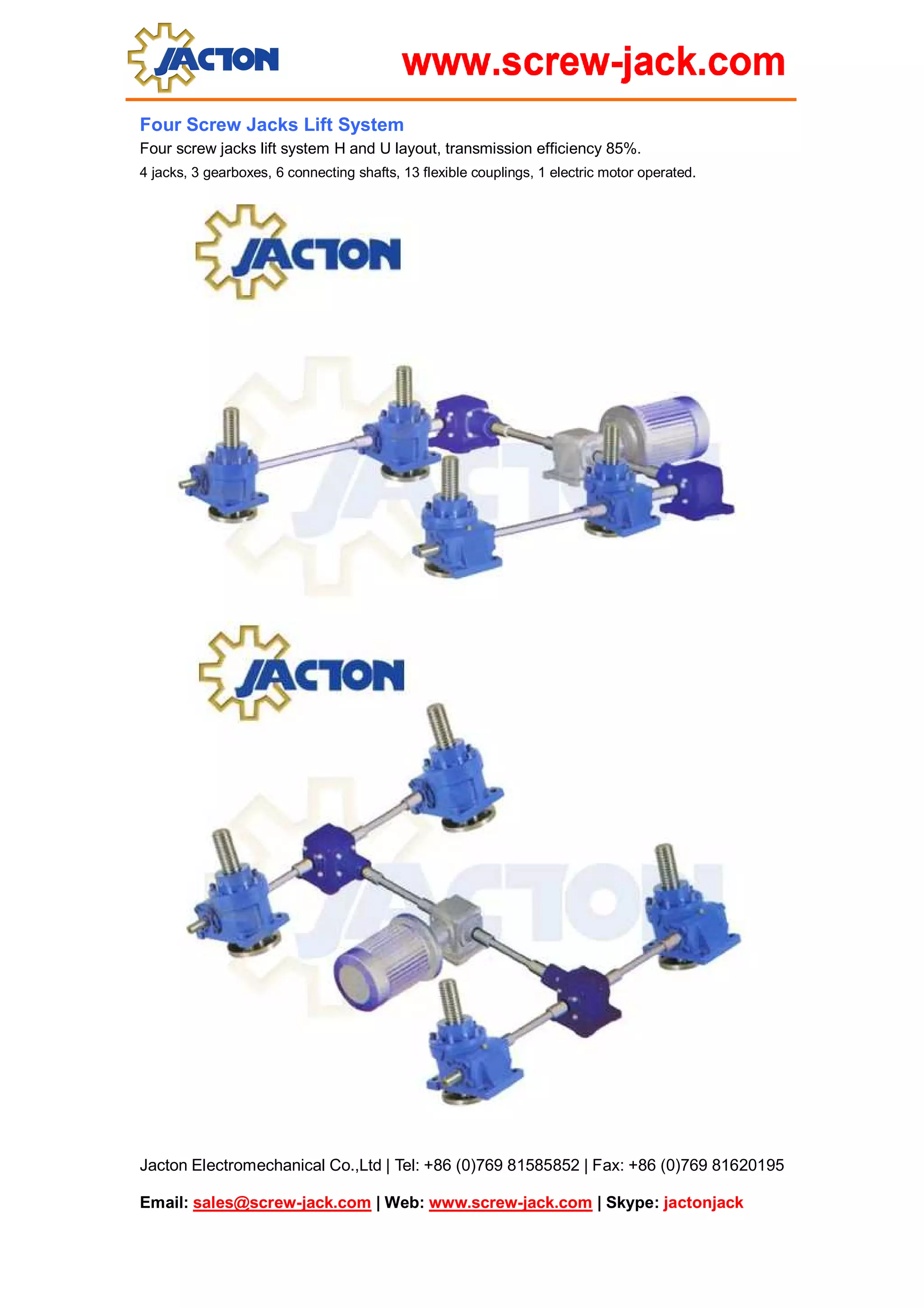 Synchronized lifting system, multiple worm screw jacks lifting platform ...