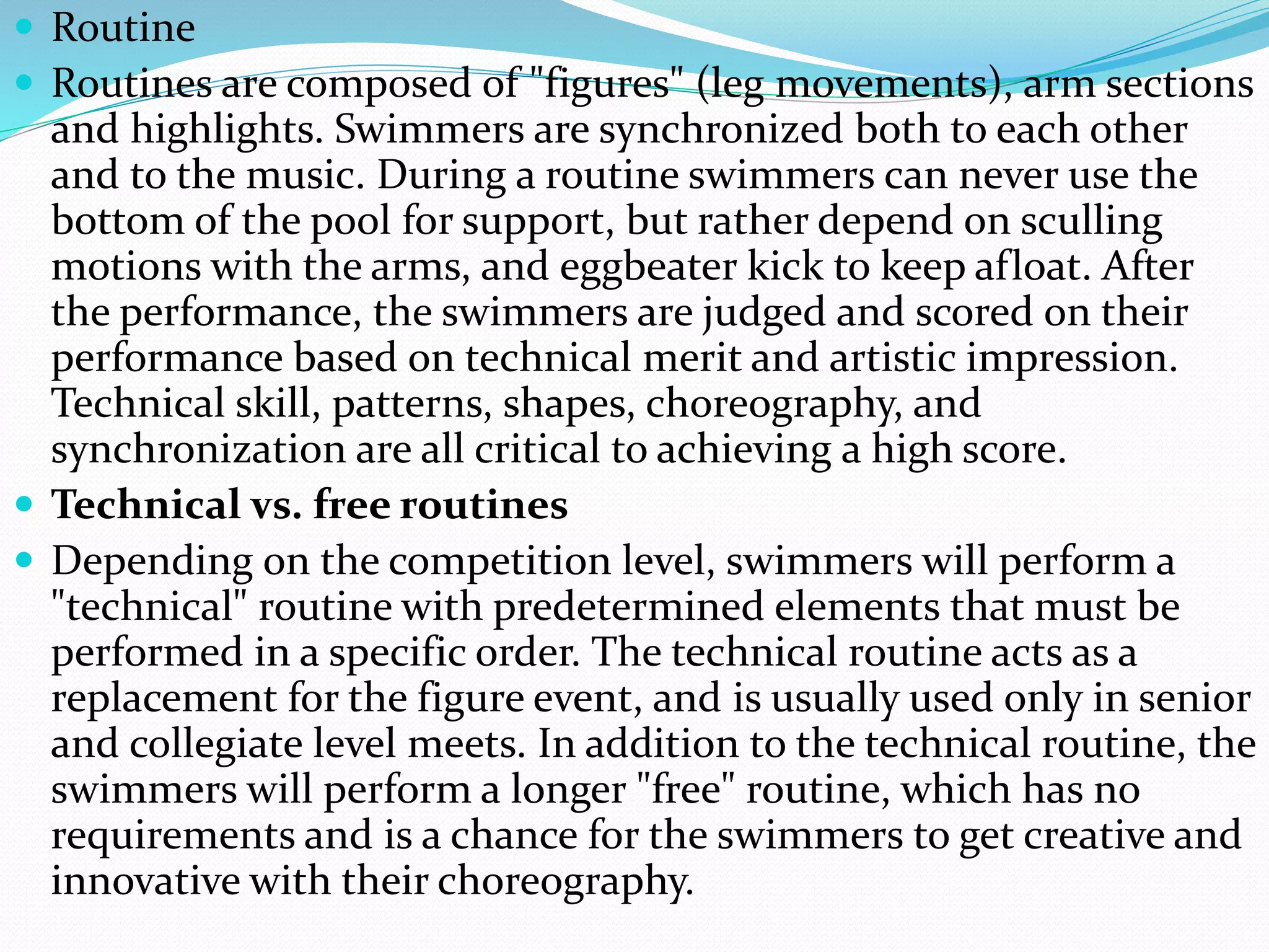 Synchronized swimming | PPTX